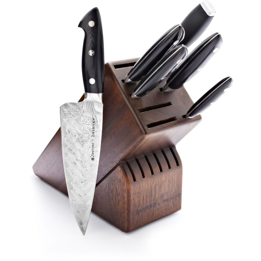 Stainless Damascus 7-Piece Block Set by Zwilling J.A. Henckels - Kramer ...